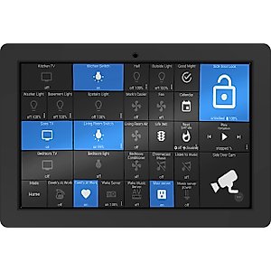 Smart Home Mount Tablet Wall Mount Kit with Integrated Power Cable - Fits Fire 10 - Black