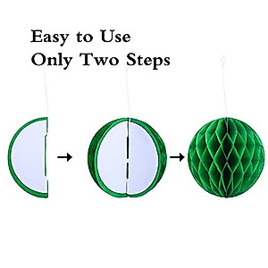 Luckystar St Patricks Day Party Decorations Green Party Decorations Kit Green Paper Fans Decoration Set (Grass Green)