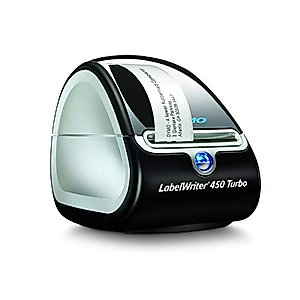 DYMO LabelWriter 450 Turbo Direct Thermal 600 x 300DPI Black,Silver Label Printer