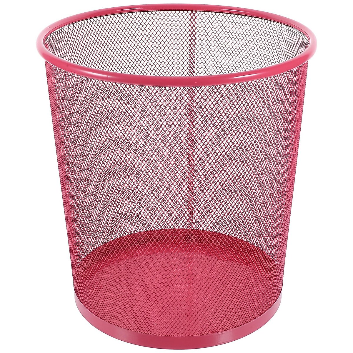 MAGICLULU Mesh Waste Basket Round Trash Can Open Top Wastebasket Recycling Bins Garbage Waste Basket for Home Office Workspace Red