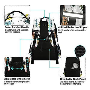 Vozoza Beetle Insect Backpack for Girls Kids Boys School Bookbags, Student Laptop Backpack Carrying Bag Casual Lightweight Travel Sports Day Packs