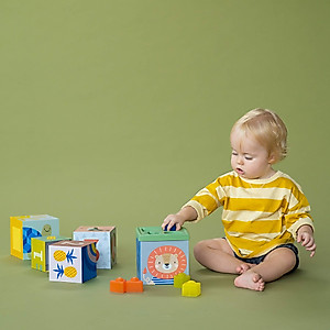Taf Toys Savannah Sort & Stack for Infants & Toddlers, Perfect for Stacking, Nesting, Sorting, Counting & Learning Colors & Shapes. Educational Toy for 12 Months & up