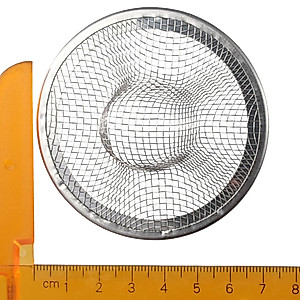 iuniq 2 pcs Heavy Duty Stainless Steel Slop Basket Filter Trap, 2.75" Top Mesh Sink Strainer, Perfect for Bathroom Bathtub Drain