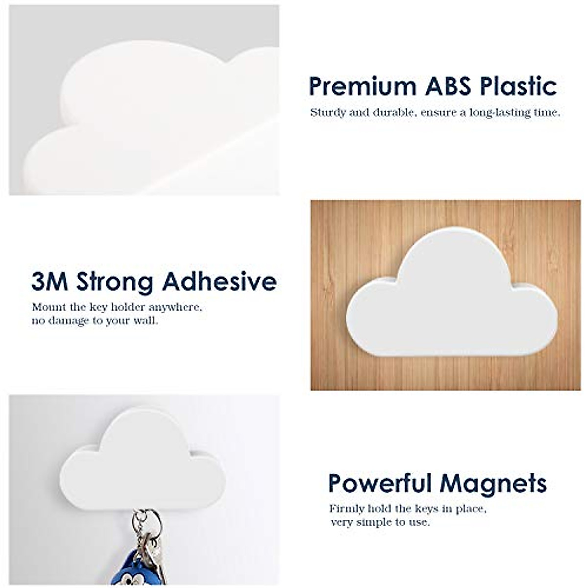 MoKo Magnetic Key Holder, [2 Pack] Magnetic Key Rack Organizer Hooks ...