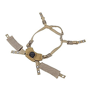 Helmet Padding Kit, Adjustable Dial, ThreePiece Design, 24 Hook and Adhesives, Universal Helmet Chin Strap System for Helmet Repair (Mud Spongeand Suspension)