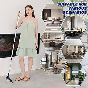 Magic Broom Sweeper, Multifunction Silicone Broom, Household Squeegee Broom for Floor Cleaning, Bathroom, pet Hair, Dark Blue Dog Broom Brush Set (Blue)