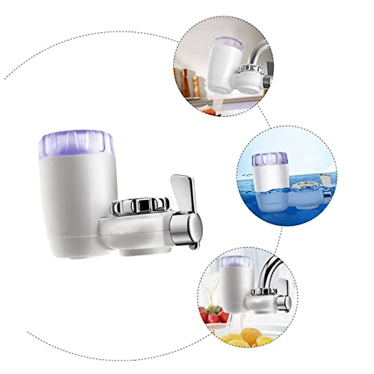 PLAFOPE 2pcs Water Purifier Water Filter Sink House Water Filter Ceramic Water Filter Faucet Water Filter Faucet Filter tap Water Filter Faucet Filtration System Faucet Ceramic Filter