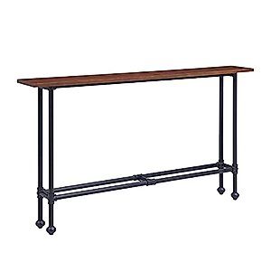 SEI Furniture Agnew Skinny Console Table, black (AMZ0906MC), 56 in x 8 in x 30 in