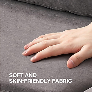 KCHUSAL Modular Sectional Sofa, 4 Seat Deep Sectional Sofa with 2 Storage Ottomans, Oversized Sectional Couches for Living Room - Velvet Dark Gray(130'' W)