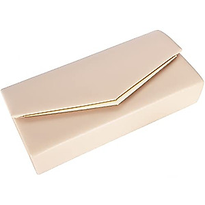 Venoline Women~'s Evening Handbag Vegan Leather Ladies Envelope Clutch Classic Elegant Purse Bags Nude