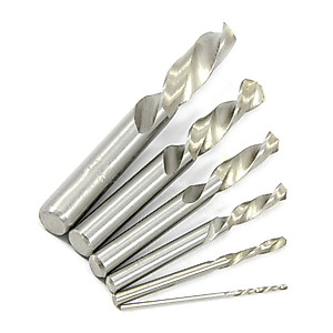 Forney 20510 Drill Assortment, Industrial Pro Left Hand HSS Screw Machine Length Stubby, 6-Piece