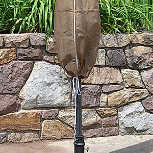Budge P7A03PM1 English Garden Patio Umbrella Cover Heavy Duty and Waterproof, Tan Tweed