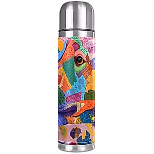 Colorful Aesthetic Rhodesian Dog Vacuum Insulated Stainless Steel Water Bottle, Double Walled Travel Thermos Coffee Mug 17 OZ for School Office
