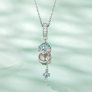 Easter Egg Pendant Charm 925 Sterling Silver Charm Fits For Pandora Bracelet Necklace, BSC779