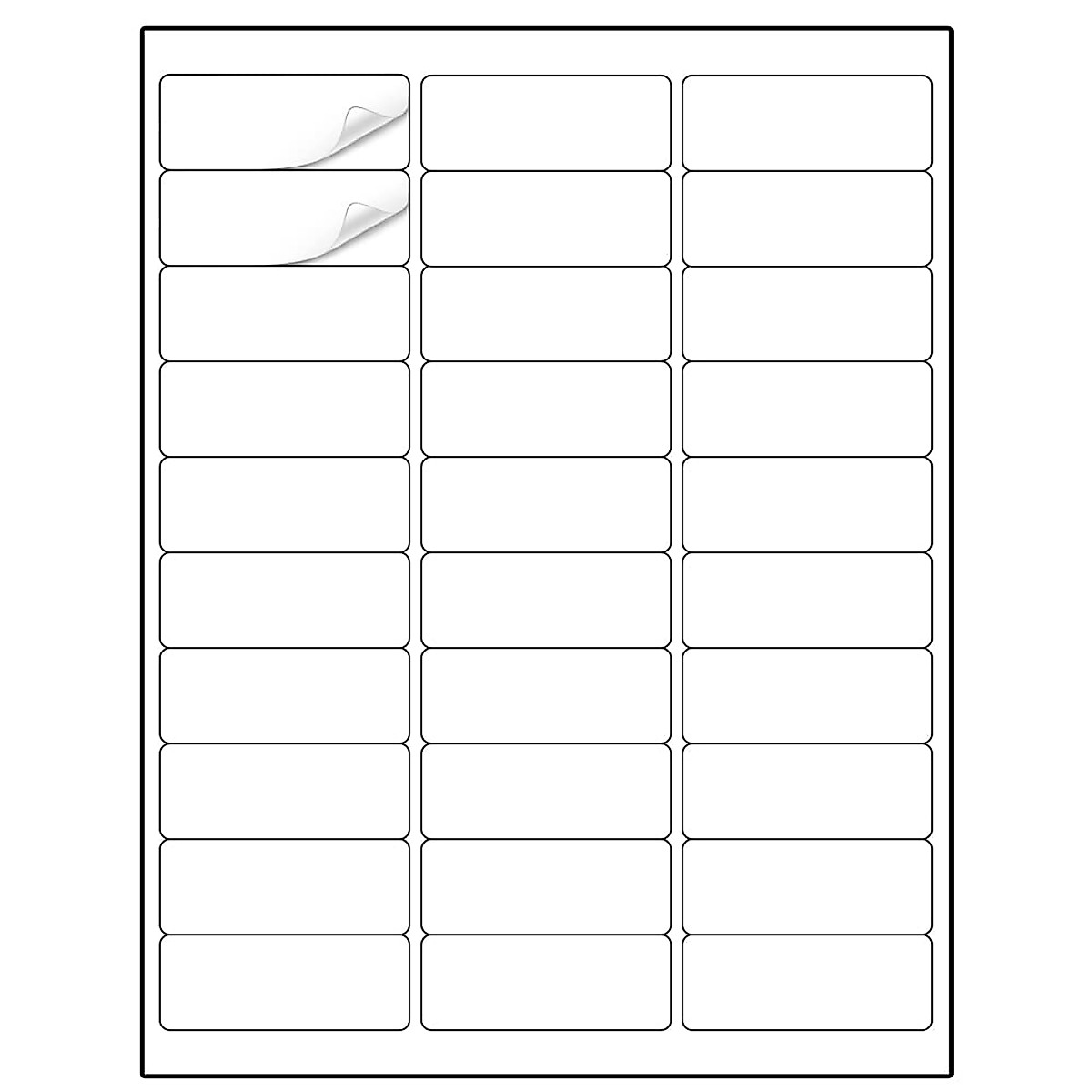 Methdic Address Labels 1" x 2-5/8" 900 Labels Sticker Paper for Laser/Ink Jet Printer Mailing Labels 8.5"×11" White 30 per Sheet