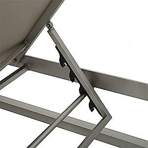 Christopher Knight Home California Outdoor Mesh Chaise Lounge with Aluminum Frame, 2-Pcs Set, Grey / Silver