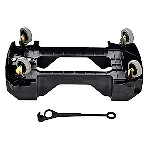 Alpine Rectangular Trash Can Dolly - Heavy Duty Garbage Can Roller with 4 Caster Wheels for Transporting Waste Containers in Offices, Schools, Restaurants, and More - Holds Up to 200lbs Load