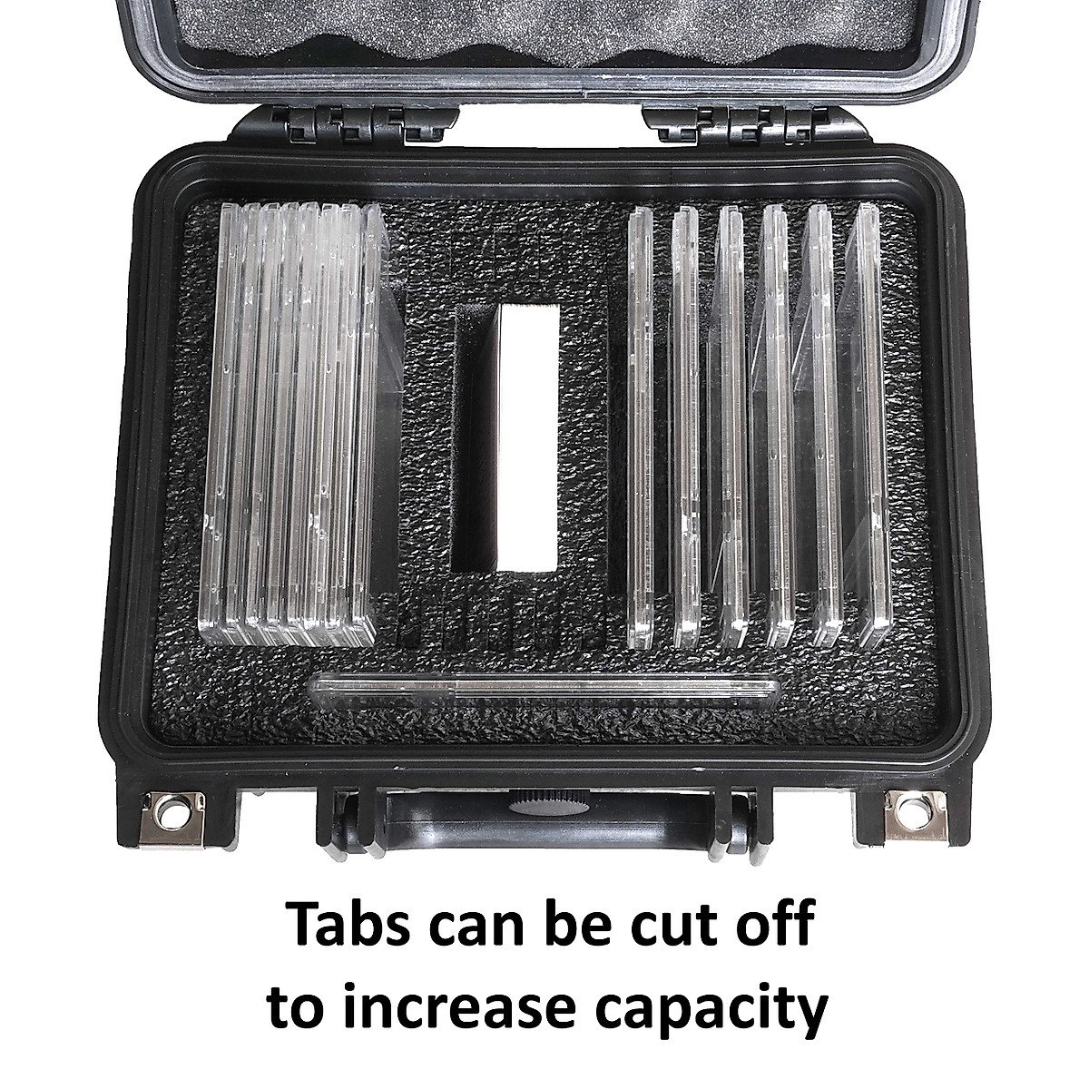 Case Club 31-16 Graded Card Slab Collector Case - Slotted Storage Fits 16+ Slabs, 134 Sleeves, 536 Loose Cards - Travel Case fits Pokemon & Sports Trading Graded Slabs - Waterproof - Heavy Duty