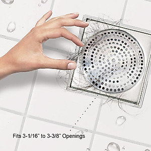 VARNAHOME Clip-Style Aluminium Bath Strainer Flat Guard, for Use As Hair Catcher, 10 Pack