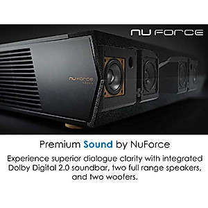 Optoma CinemaX P1 4K UHD Laser TV Home Theater Projector | Bright 3000 Lumens | Ultra Short Throw | Integrated NuForce Soundbar | Stream Netflix and Prime Video | Works with Alexa and Google Assistant