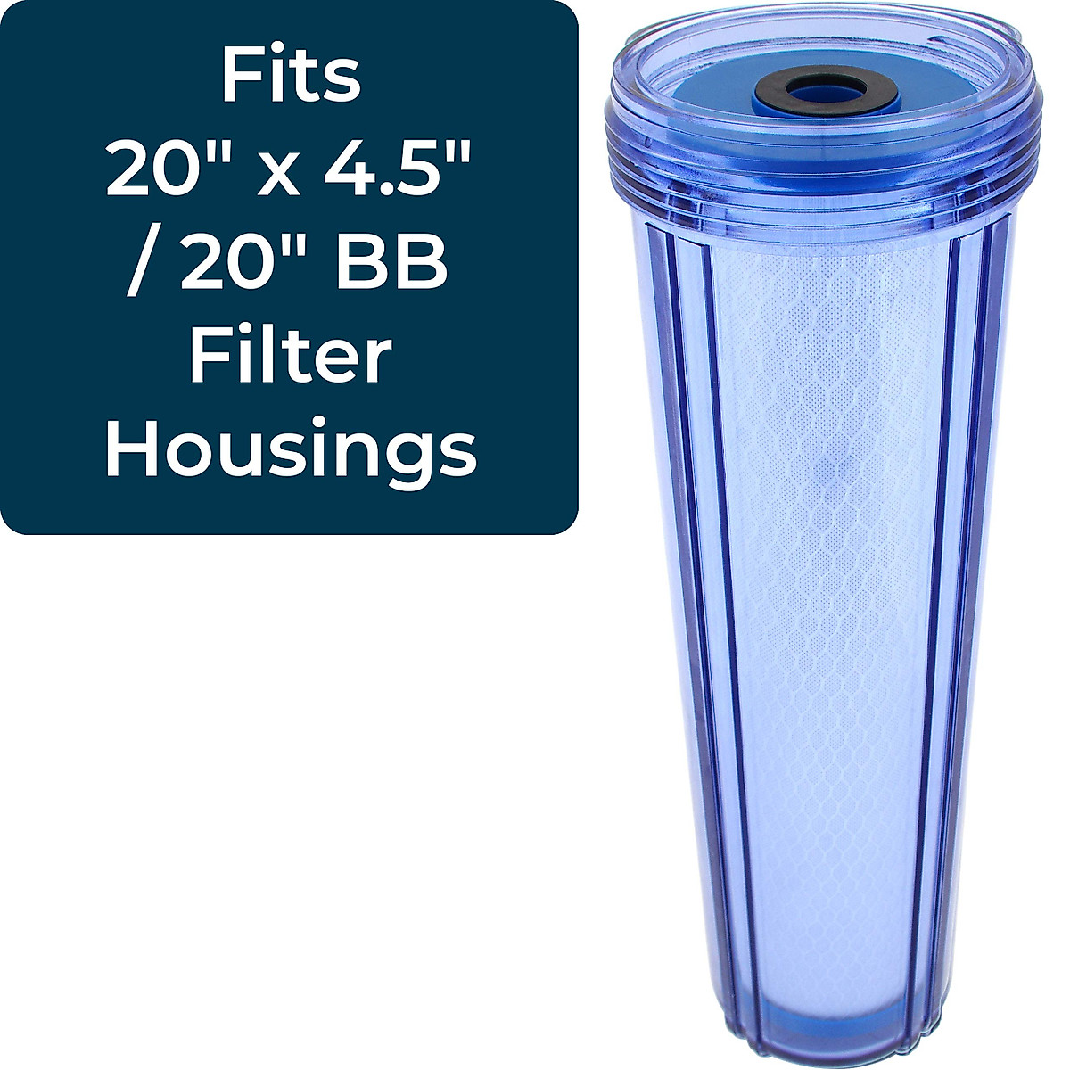 SpiroPure SP-EP-20BB 20x4.5 5 Micron NSF Certified Coconut Shell Carbon Block Water Filter Cartridge EP-20BB 155583-43 CB-45-2005 (Case of 4)