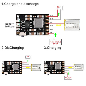 6pcs 2A 5V Charge Discharge Integrated Module 3.7V 4.2V for 18650 Lithium Battery Charging Boost Mobile Power Protection PCB Board Module