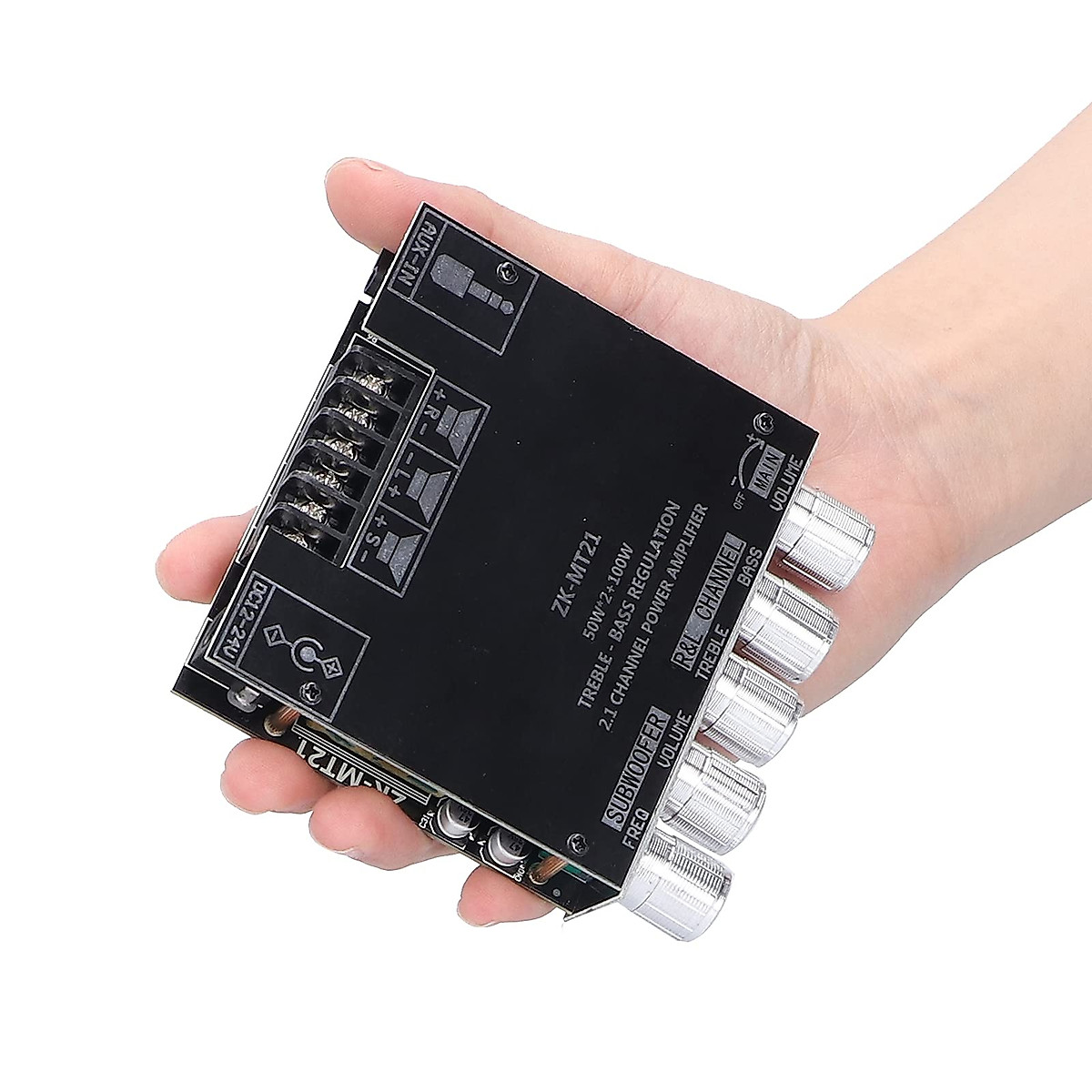 Hilitand 2.1 Channel Digital Power Amplifier Module, 20W x 2, BT 5.0, Surface Mount, Voltage: 12-24V, Impedance: 4-8 Ohm, For 20-100W Speakers, Hilitand57pec09ka8