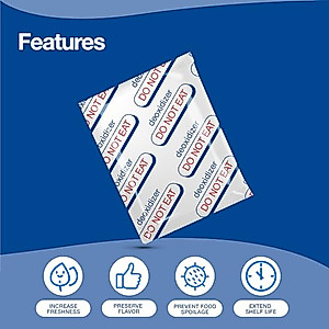 BELLE KR 200cc Oxygen Absorbers for Food Storage - 100 Pcs (5pcs Per Pack) with Indicator - Oxygen Absorbers for Maximum Freshness, Flavor Preservation & Extended Shelf Life