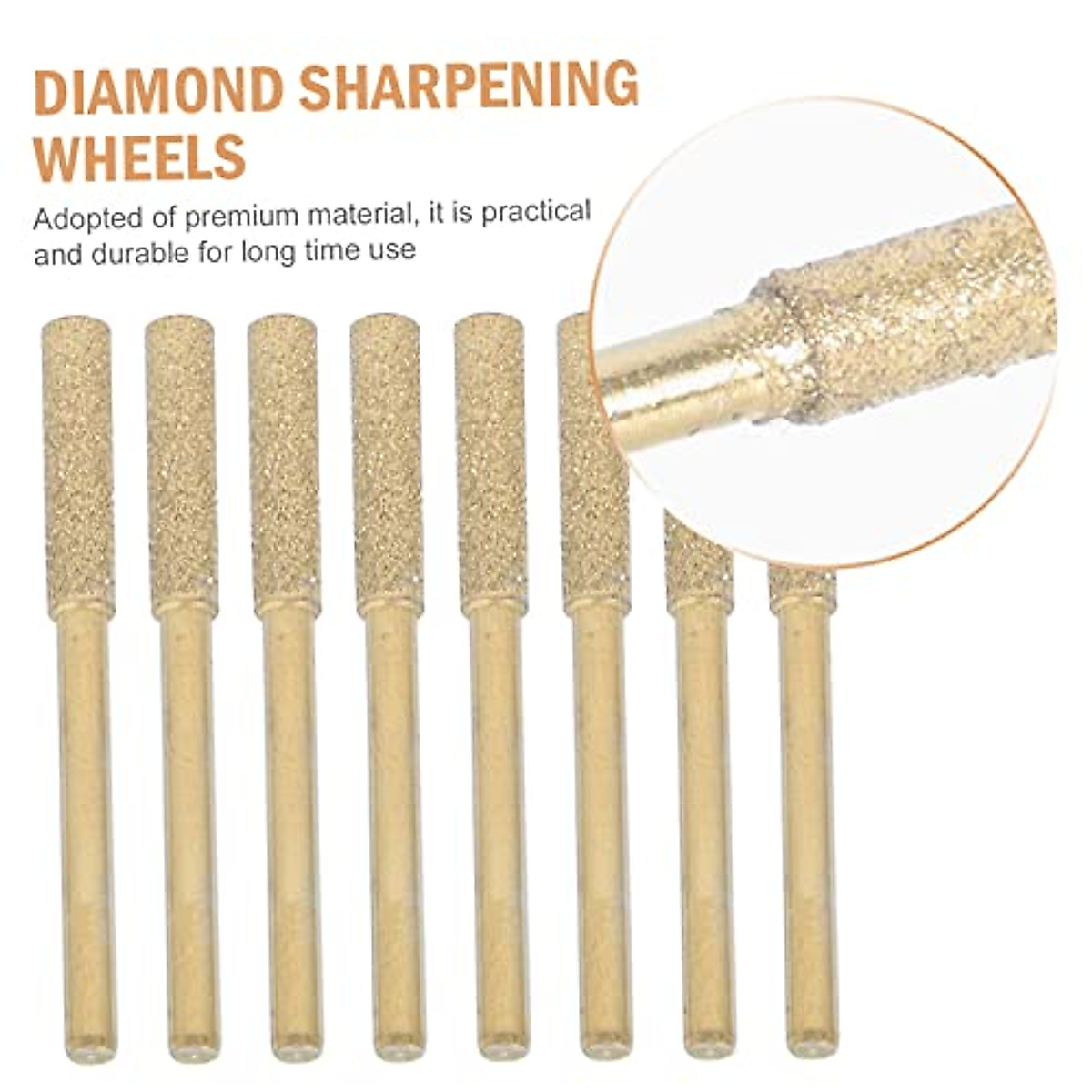 Yardwe 8 Pcs Chainsaw File Chain Tool Home Tools Electric Sharpener Burr Grinding Home Sharpener Diamond Abrasive Deburring Sharpener Practical Diamond Sharpener Sharpening Diamond Tool