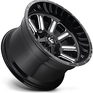 FUEL Hardline NBL-Gloss BLK MIL Wheel with Painted (18 x 9. inches /6 x 135 mm, 20 mm Offset)