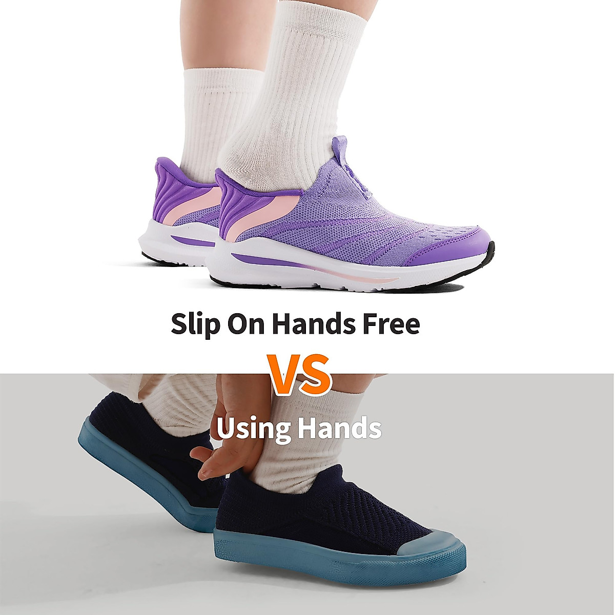 DREAM PAIRS DREAM PAIRS Boys Girls Shoes Kids Tennis Slip on Running Athletic Walking Sneakers for Little/Big Kid Purple Size 2 Little Kid SDRS2334K