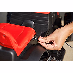 Huffy Kids Electric 12V Ride On Mini Mower Bubble Tractor, Red