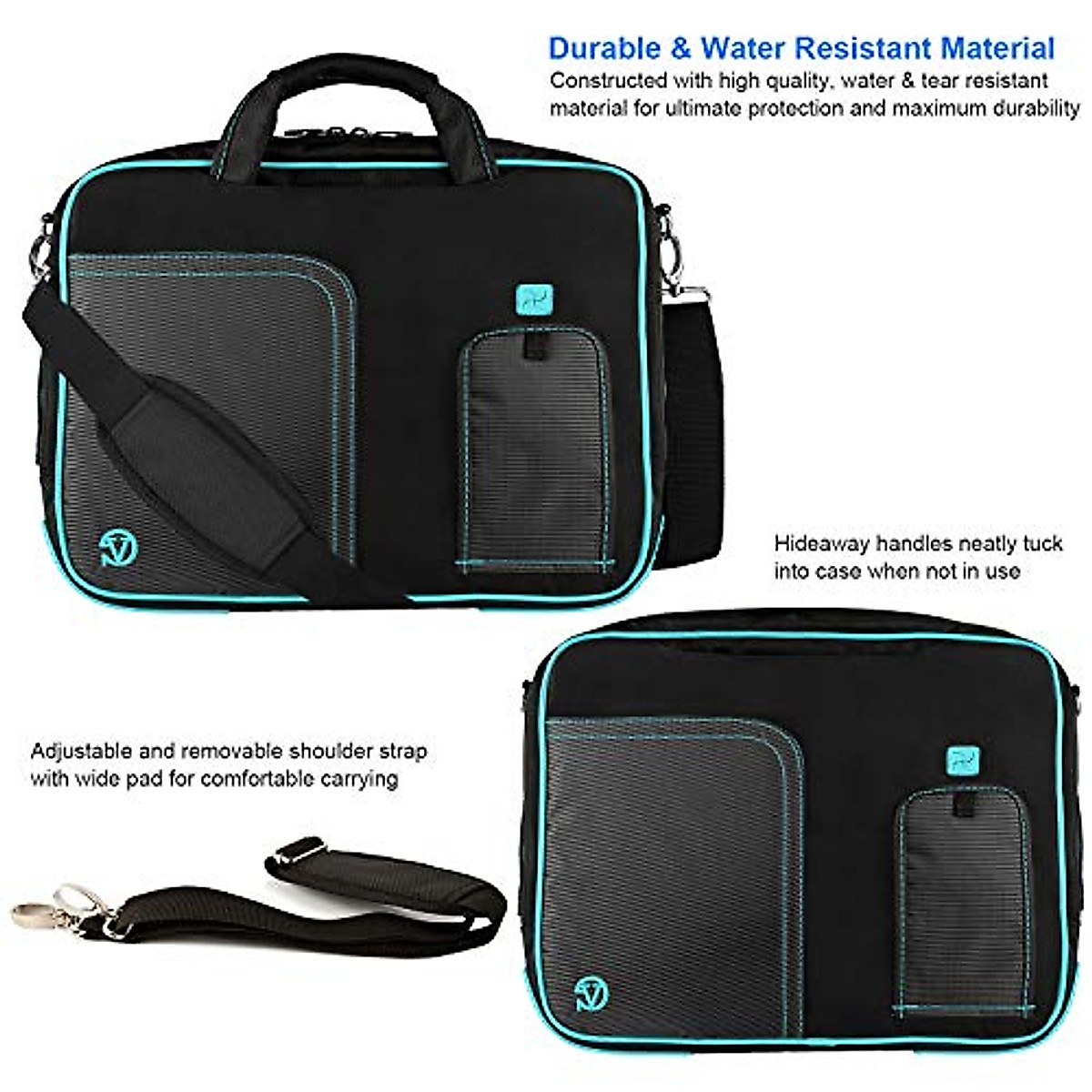 Laptop and Tablet Shoulder Bag Briefcase 11.6 12 12.5 Inch for iPad Pro 13/12.9, iPad Air 13, iPad Pro 11, Surface Pro 11 10 X 9 8 7, Galaxy Tab S10+/S9+/S8+/S7+/S7 FE