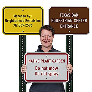 SmartSign "Choose Color and Add Your Own Wording" Custom Sign | 12" x 18" Aluminum