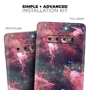 DesignSkinz Crimson Nebula Protective Vinyl Decal Wrap Skin Cover Compatible with The Samsung Galaxy S20 (Screen Trim & Back Glass Skin)