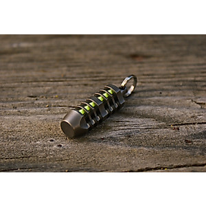 TEC-T3-6X Titanium Isotope Triode Fob - Titanium Tritium Vial Lantern - 3mm x 23mm - 3mm x 11mm - Camping Accessories - Gifts for Men - Keychain Accessories - Survival Gear - Outdoor Toys - Cool Stuff