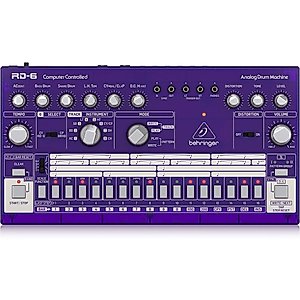 Behringer Rhythm Designer RD-6 Analog Drum Machine, Purple Translucent
