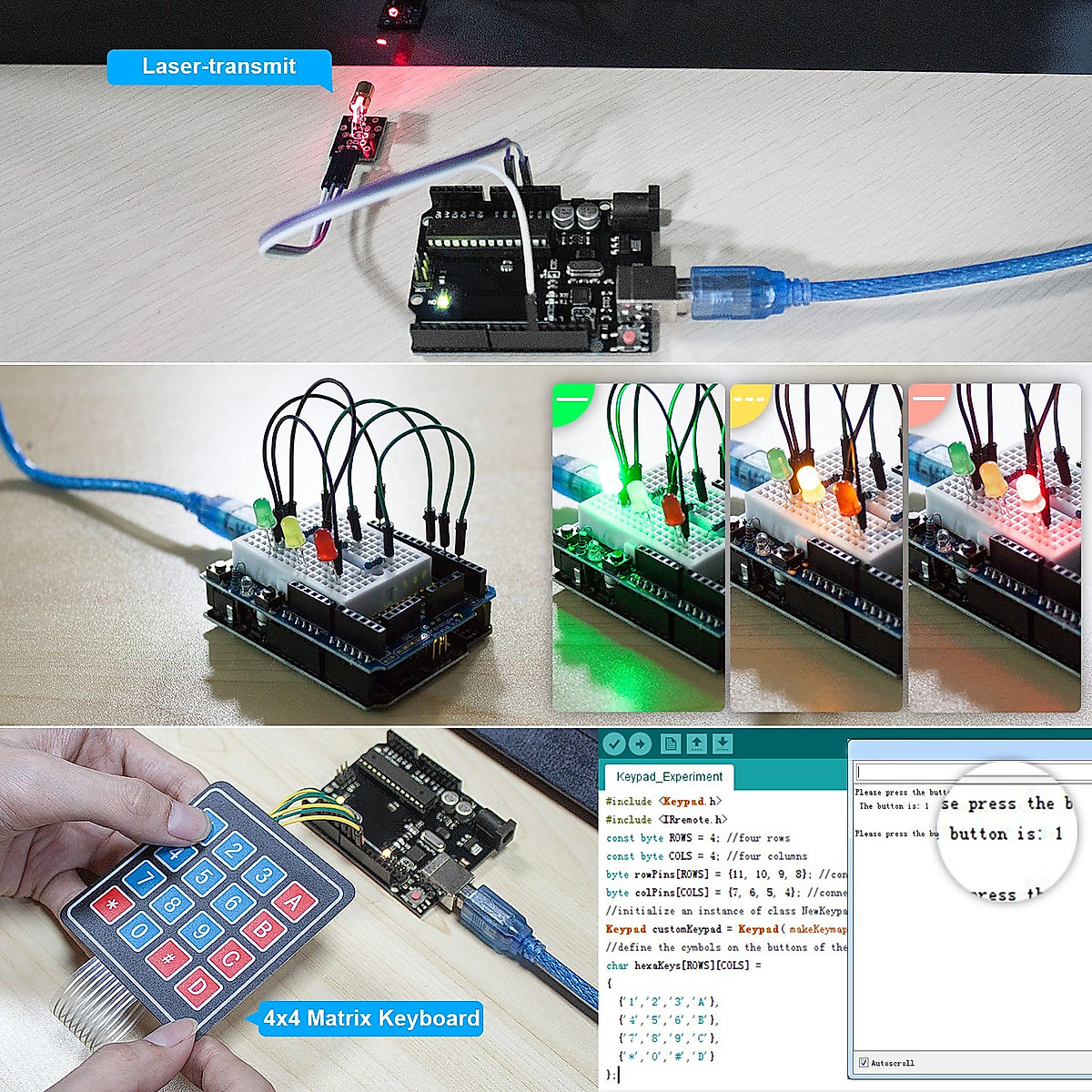 Smraza Ultimate Starter Kit for Arduino Project with Tutorial, 200pcs Components Compatible with Arduino (67 Items) with 9V 1A Power Supply