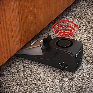 Upgraded Door Stop & Security Alarm, Wireless Portable 120 Loud Entrance Alert Door Stopper Wedge Security Door Stopper Anti-Theft Alarm Doorstop Safety Tools for Travel Home Apartment House (1)