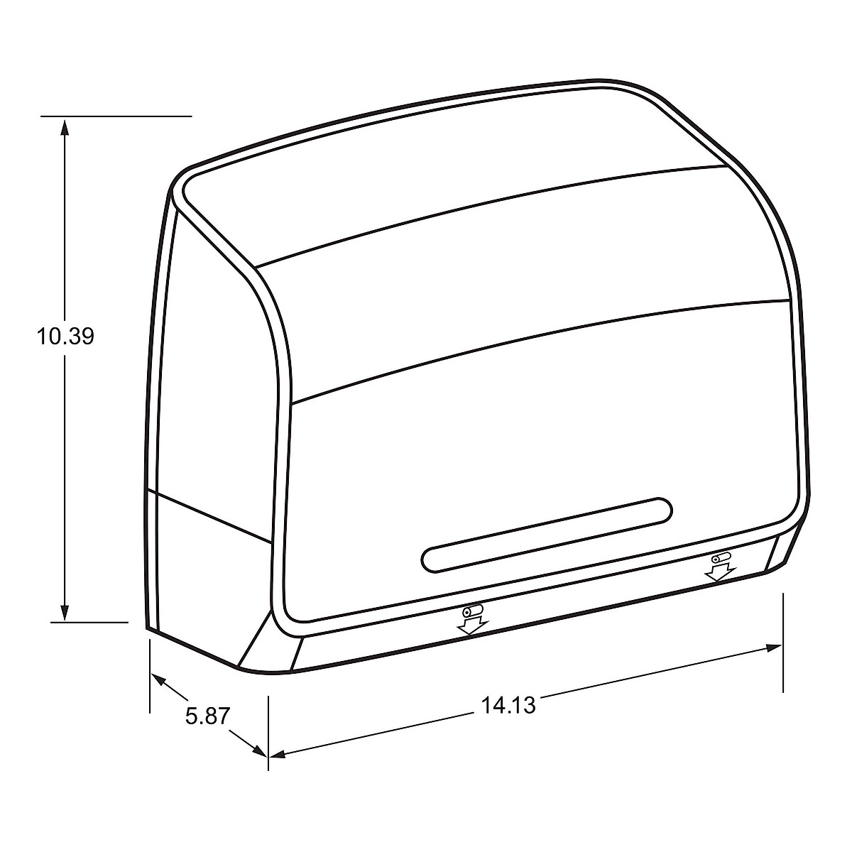 Scott Pro Jumbo Roll (JRT) Coreless Toilet Paper Dispenser (34832), 14.13” x 13.39” x 5.87”, White