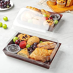 Restaurantware Matsuri Vision Clear Plastic Lid - Fits Large Sushi Tray - 100 count box