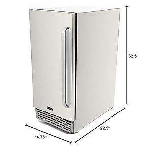 Whynter BOR-326FS 3.0 cu. ft. Indoor/Outdoor Beverage Refrigerators, One Size, Stainless Steel/Black, 15" wide