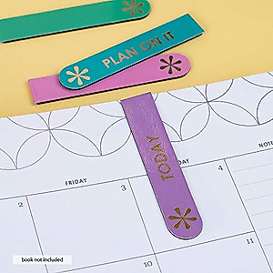 Erin Condren Designer Desk Accessories - Productivity Magnetic Bookmark Set of 4. Compatible with Erin Condren Spiral Notebooks, Planners, Agendas and Much More