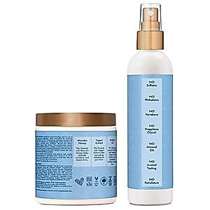 Shea Moisture Manuka Honey & Yogurt Hydrate + Repair Combo Kit, Multi-Action Leave-In Conditioning Spray Bundled with Protein-Strong Treatment, Deep Conditioning for Hair, 8 oz ea.