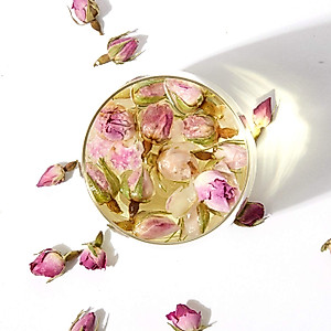 Cha Wu-[A] Pink Rose Buds(3oz),Loose Leaf Flower Petal Tea,Natural Fragrant Herbal Tea,Afternoon Tea