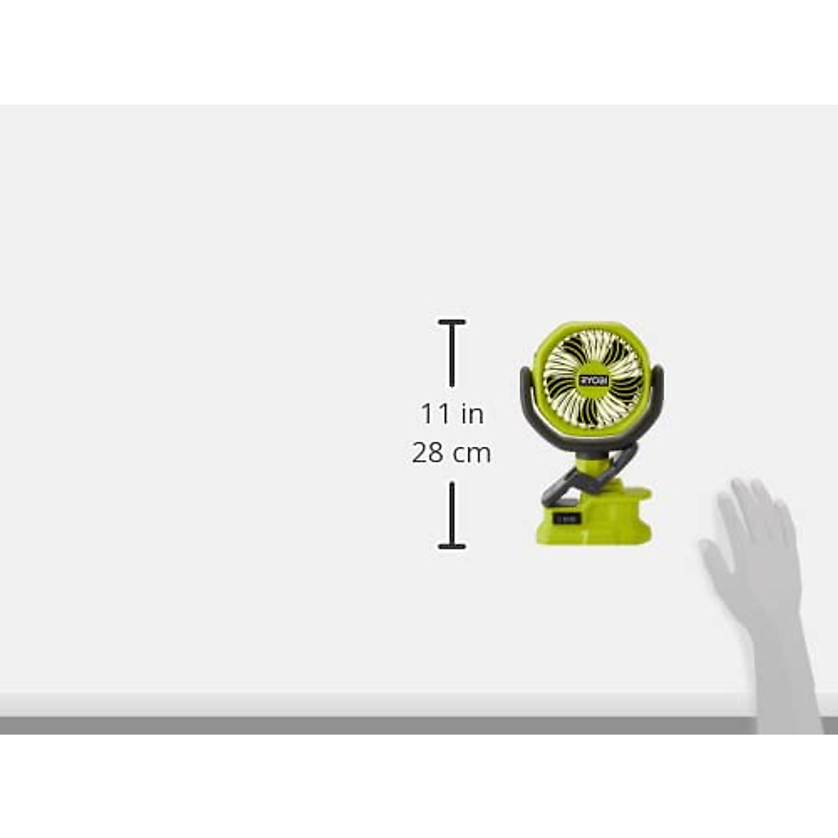 RYOBI RCF18-0 18V ONE+ Cordless 10cm Clamp Fan (Bare Tool) Hyper Green