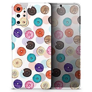 DesignSkinz The Colorful Donut Overlay Protective Vinyl Decal Wrap Skin Cover Compatible with The Samsung Galaxy S20 (Screen Trim & Back Glass Skin)