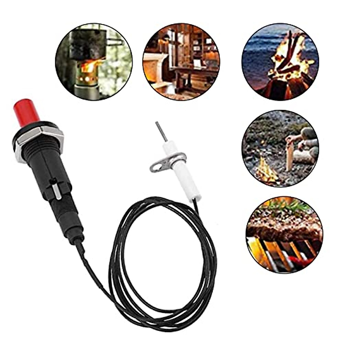 TOPINCN 1 Out 2 Premium Piezo Spark Ignition Kit BBQ Grill Push Button Igniter Set for Fireplace Stove Gas