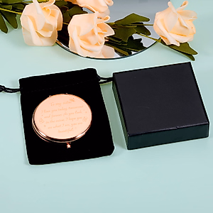 Sister Birthday Gifts from Sister Compact Mirror Valentines Day Stocking Suffers for Women Best Friends Friendship Graduation Easter Small Makeup Mirror from Little Big Sister Brother
