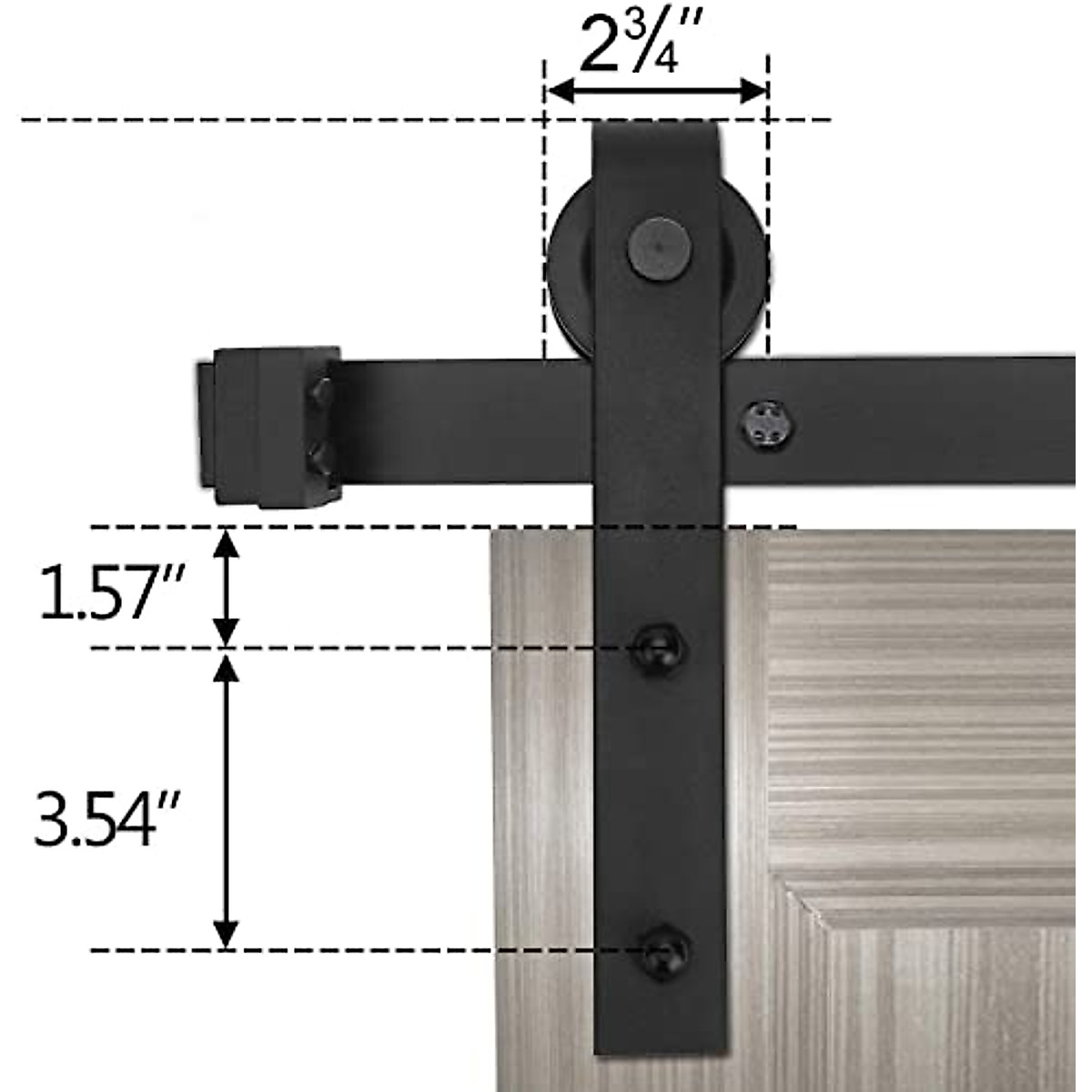 YIGOLD 9ft Barn Door Hardware Kit, Hardware for Sliding Barn Door, Antique Style, Sliding Smoothly Quietly, Factory Outlet Upgraded Version Quality Carbon Steel (I Shape Hanger)